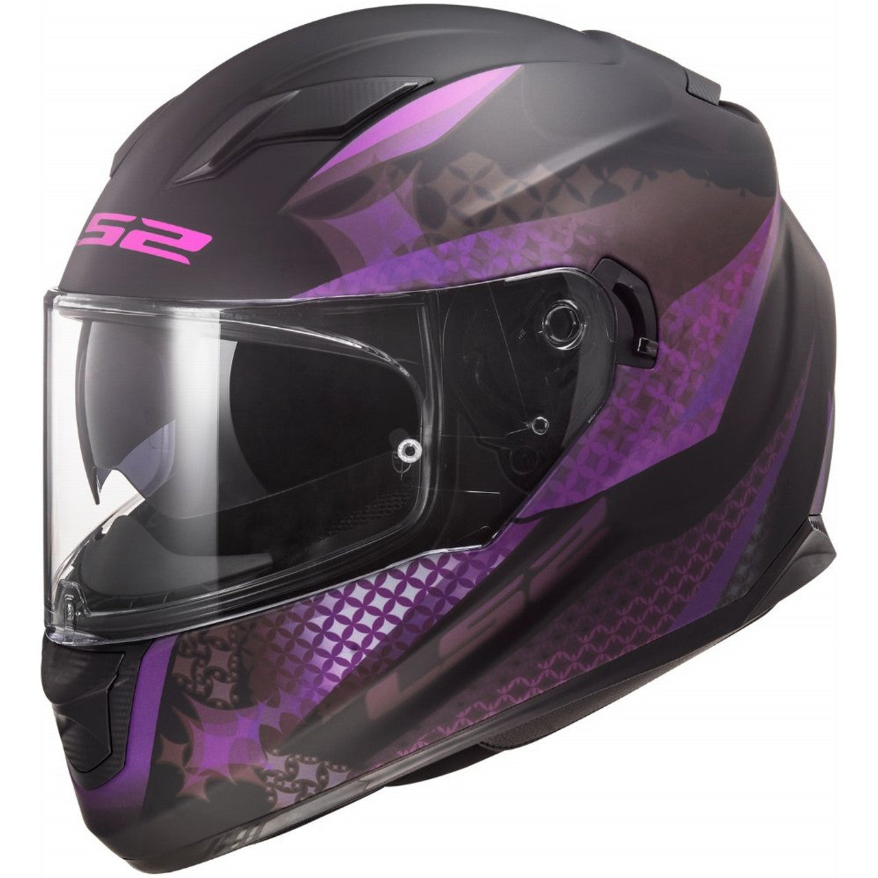 LS2 Stream Evo Lux Full Face Helmet (Matte Black/Pink) – Royal Distributing